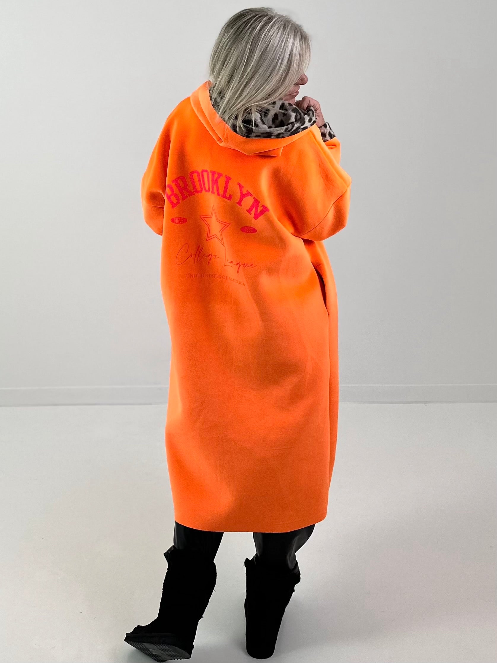 Mantel mit Kapuze Modell "Brooklyn Beat" - orange – Stil-Echt-Online GmbH