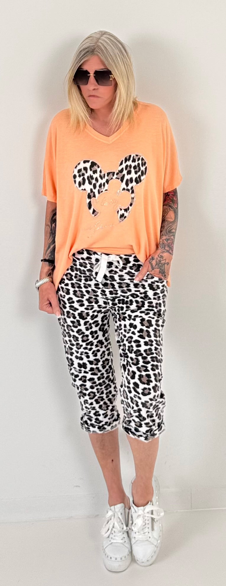 Rib knit shirt model "Laura" - orange – Stil-Echt-Online